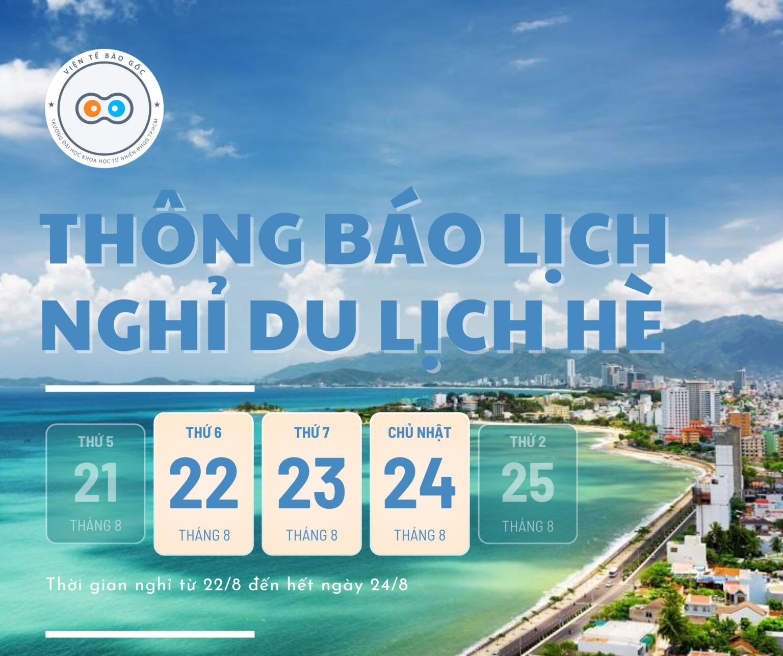 Thông báo V/v tổ chức du lịch hè cho viên chức, người lao động Viện Tế ...